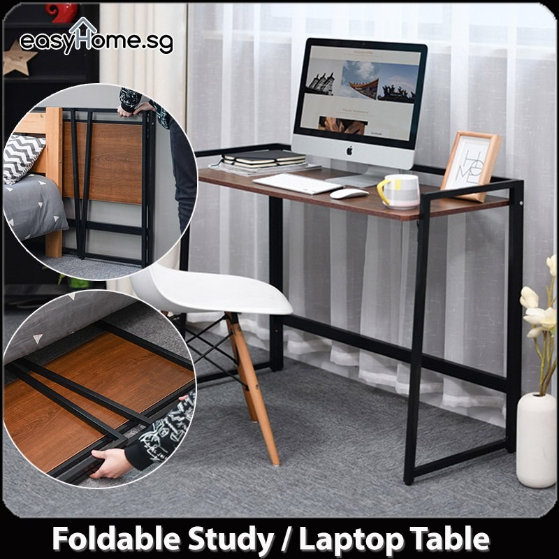 Foldable Table / Portable Folding Desk/ Study Table/ Computer Laptop Table/ Fold Work Desk ...