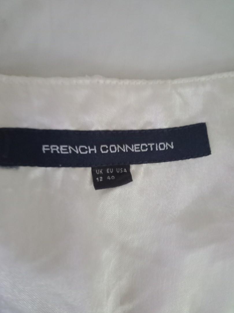 French Connection Summer Dress Ombre Full Skirt White Orange, Women's ...