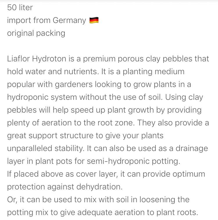 Germany Lecca Leca Clay Balls 50L / Hydroton for hydroponics / Clay ...