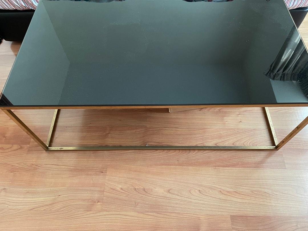 Glass table no damage, Furniture & Home Living, Furniture, Tables ...