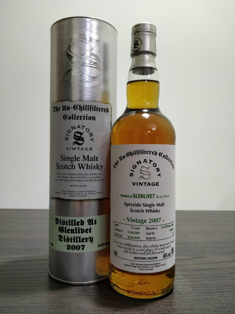 Glenlivet The Un-chillfiltered Collection 2007 Cask No. 900241, Food ...