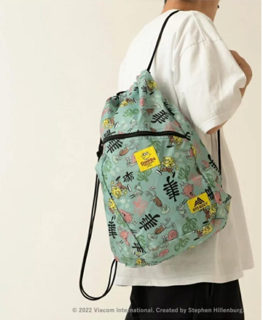 GREGORY Japan x SpongeBob x花井祐介 x BEAMSMEN ADVENTURE LIGHT Knapsack Bag ...