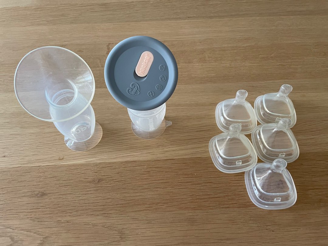 Haaka gen 2 with lid 100ml, nuby manual pump, Hegen teat size 1, Babies ...