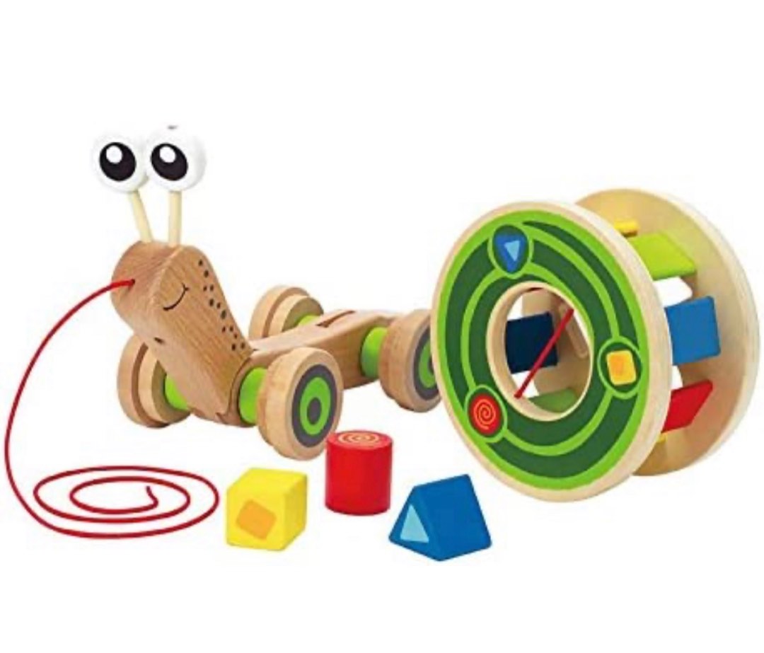Hape Walk-a-long Snail Pull Toy, Babies & Kids, Infant Playtime on ...