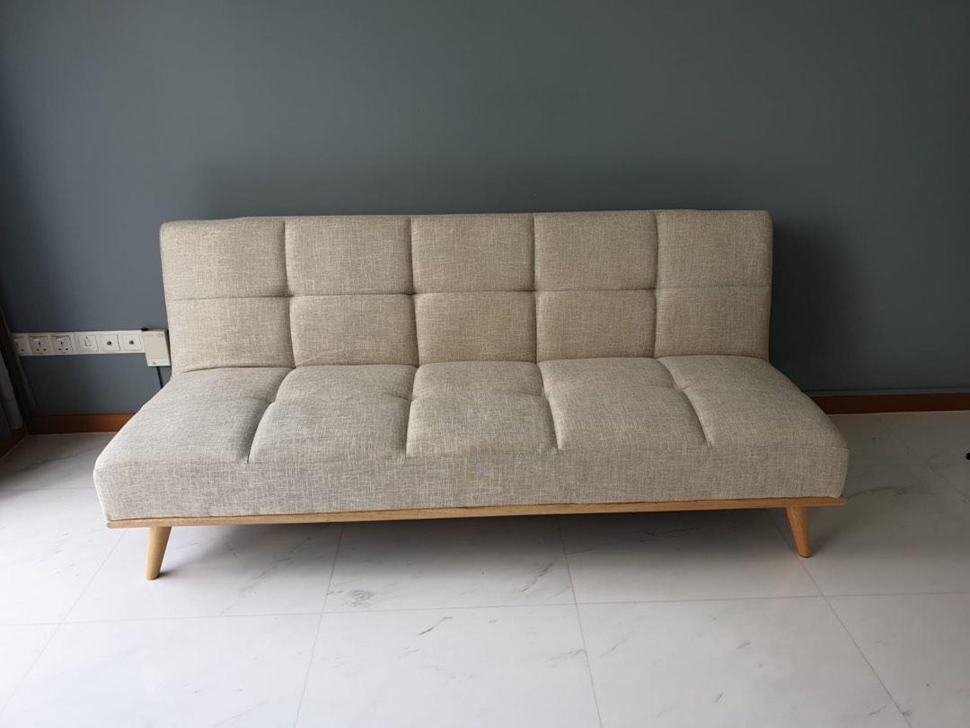 HipVan Sofa Bed (Sand Colour) Kori, Furniture & Home Living, Furniture, Sofas on Carousell