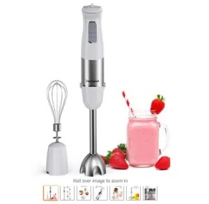 Homgeek 1000W 2-in-1 HAT-9630B Hand Blender with Whisk,Stick Blender ...