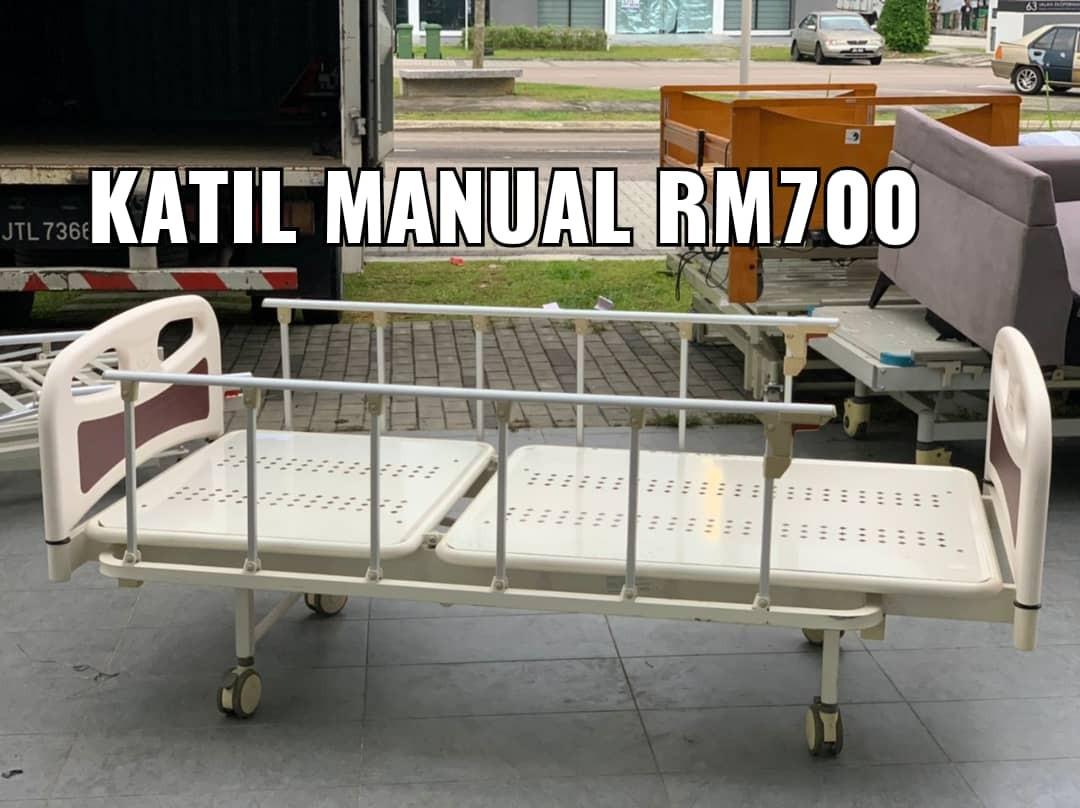 Katil manual satu crank, Health & Nutrition, Medical Supplies & Tools ...