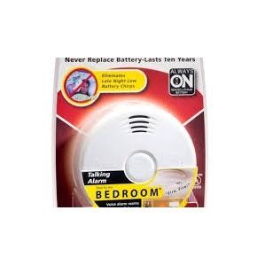 KIDDE Talking Smoke Alarm Detector for Bedroom 10-Year Sealed Lithium ...
