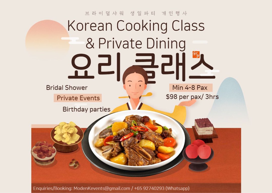 Korean Cooking Class & Private Dining, Food & Drinks, Homemade Bakes on ...
