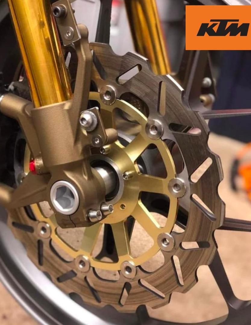 KTM RC 390 Front Brake Disc WAVE FLOATING COMPLETE 320mm Full Kit, 汽車配件 ...