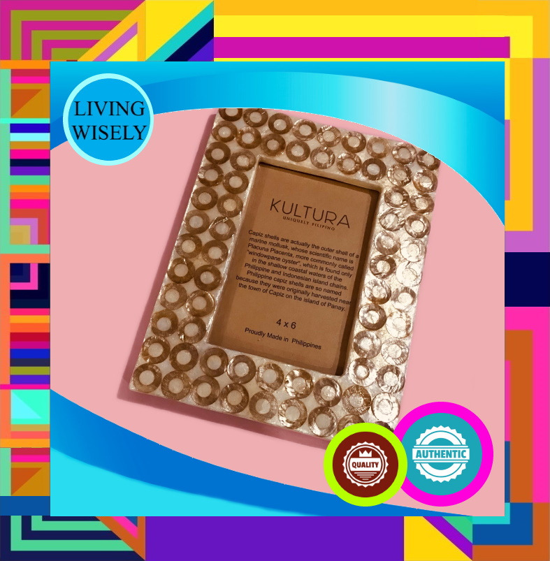 Kultura Filipino Circular Capiz Shell Design Picture / Photo Frame (4R ...