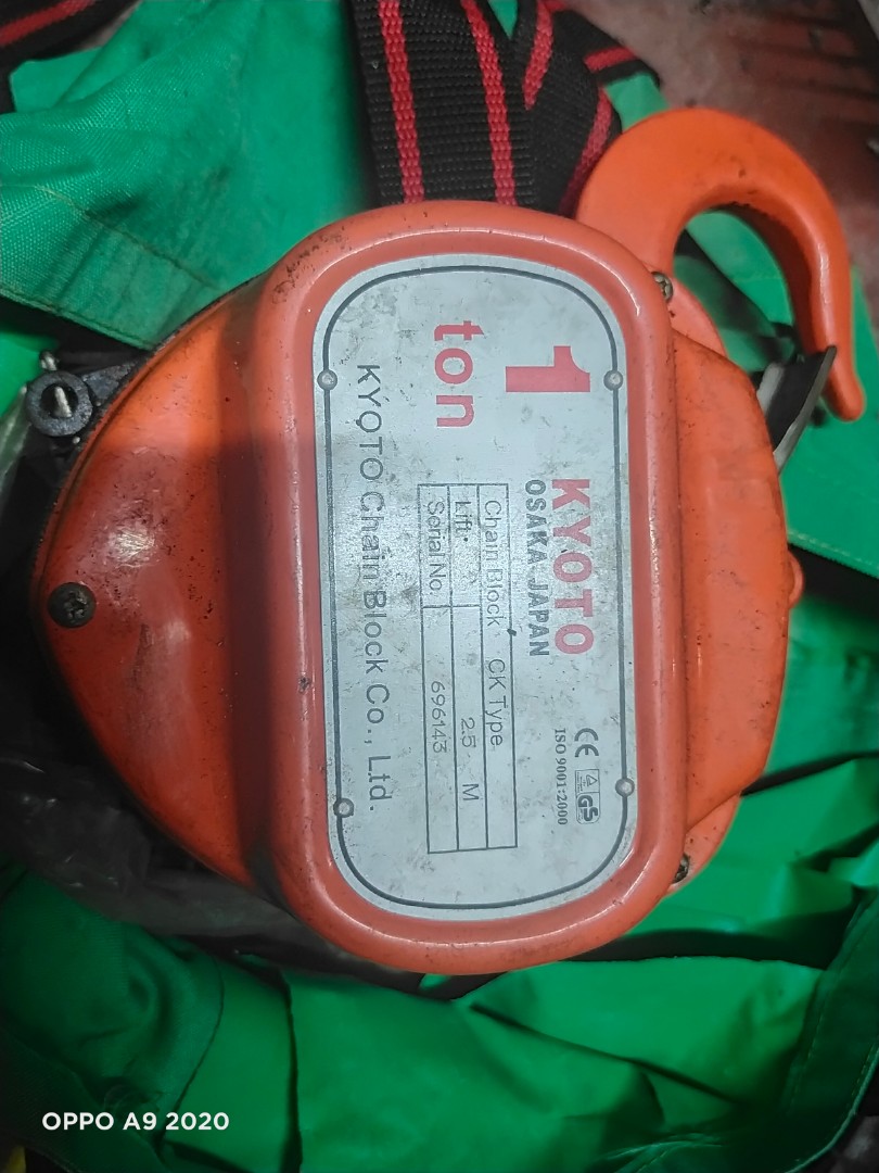 KYOTO CHAIN BLOCK 1TON, Commercial & Industrial, Industrial Equipment ...