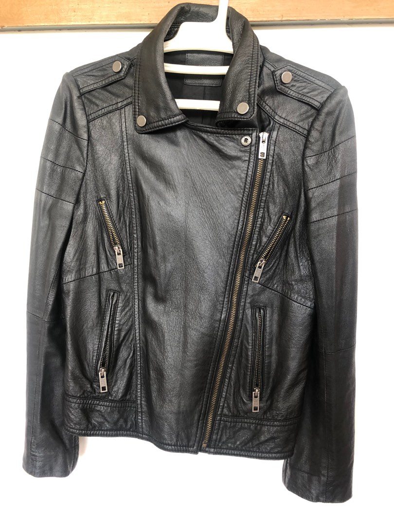 Leather jacket preloved, Women's Fashion, Coats, Jackets and Outerwear ...