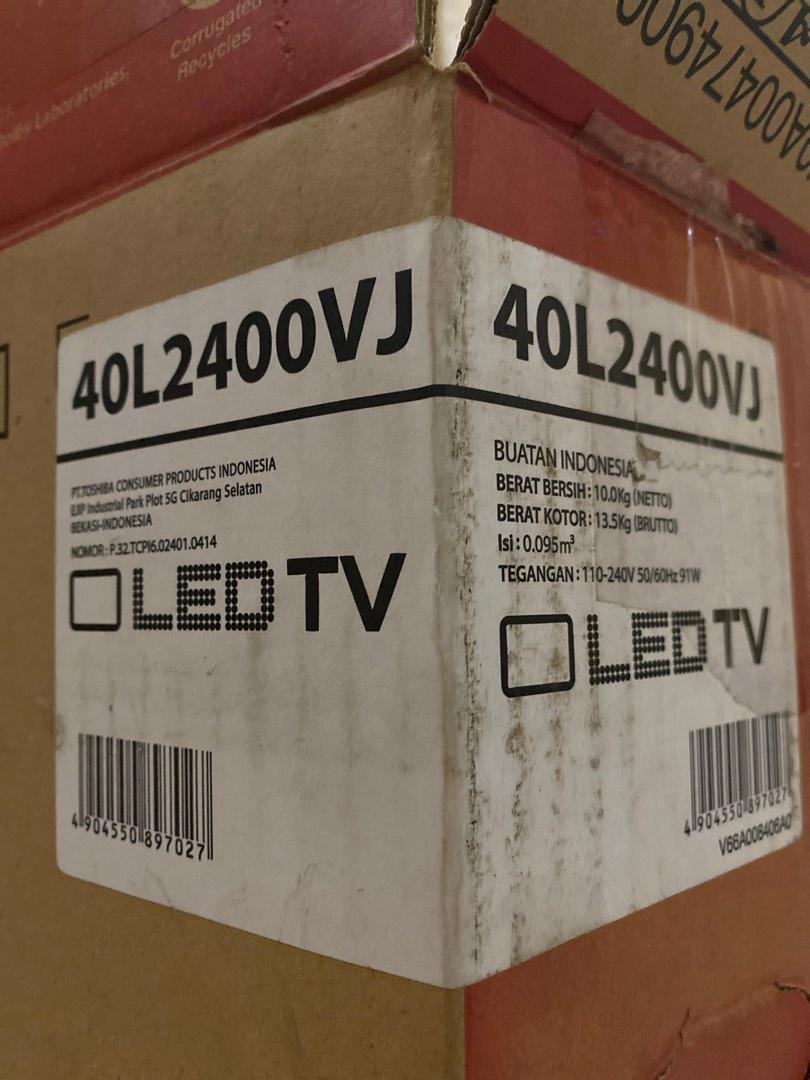 LED TV Toshiba 40 Inch Pro Theatre Model 40L2400VJ, Elektronik, TV ...