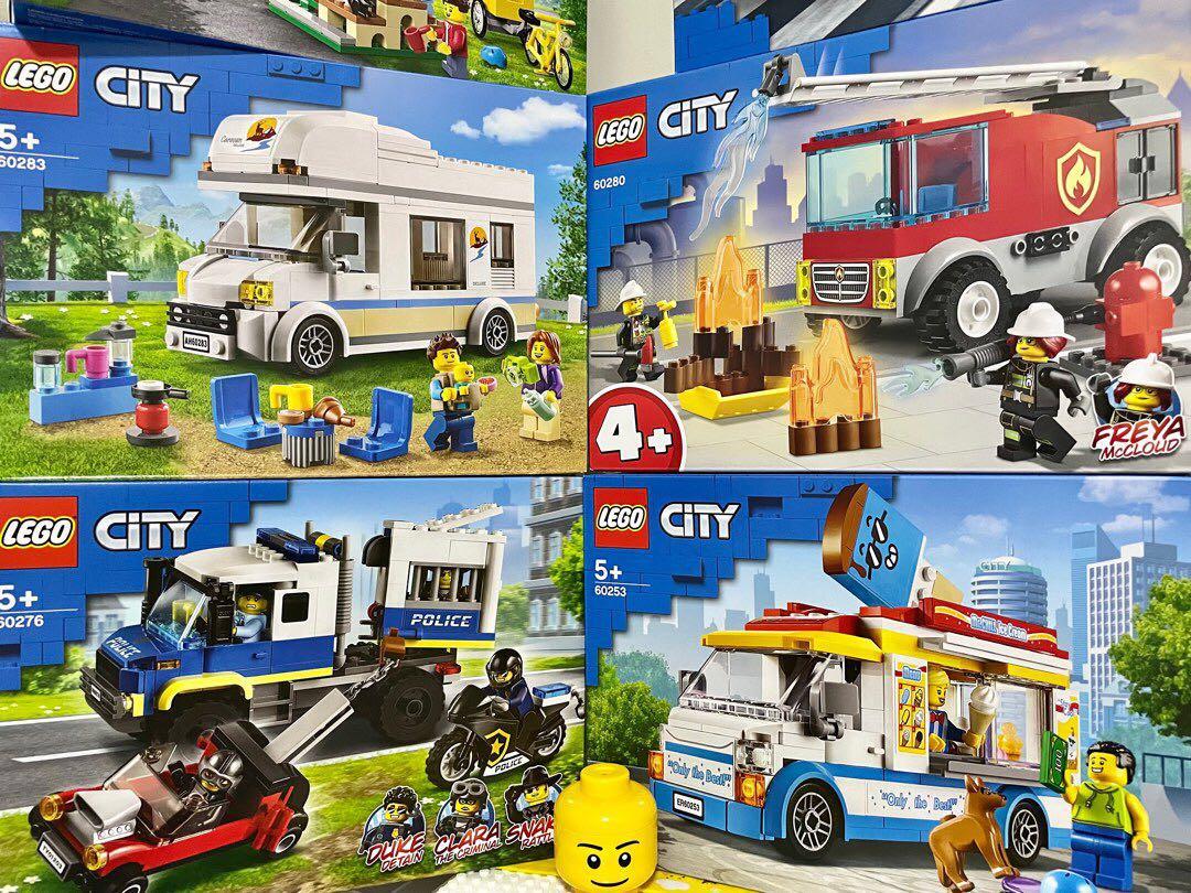 Lego City 60312 Police Car, Police Vehicle 60276, Camper Van 60283, Ice ...