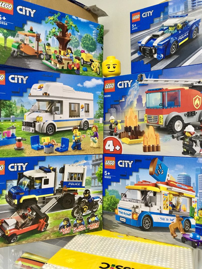 Lego City 60312 Police Car, Police Vehicle 60276, Camper Van 60283, Ice ...