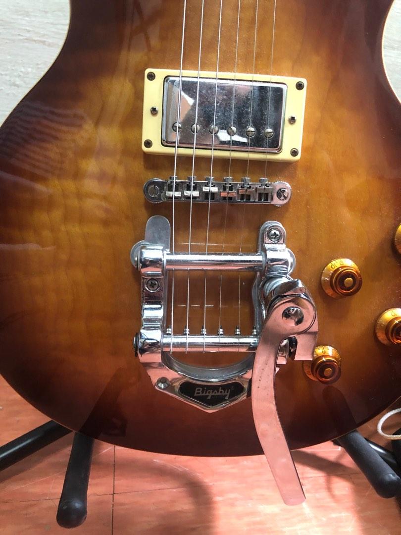 Les paul + bigsby (Rally), Hobbies & Toys, Music & Media, Musical ...