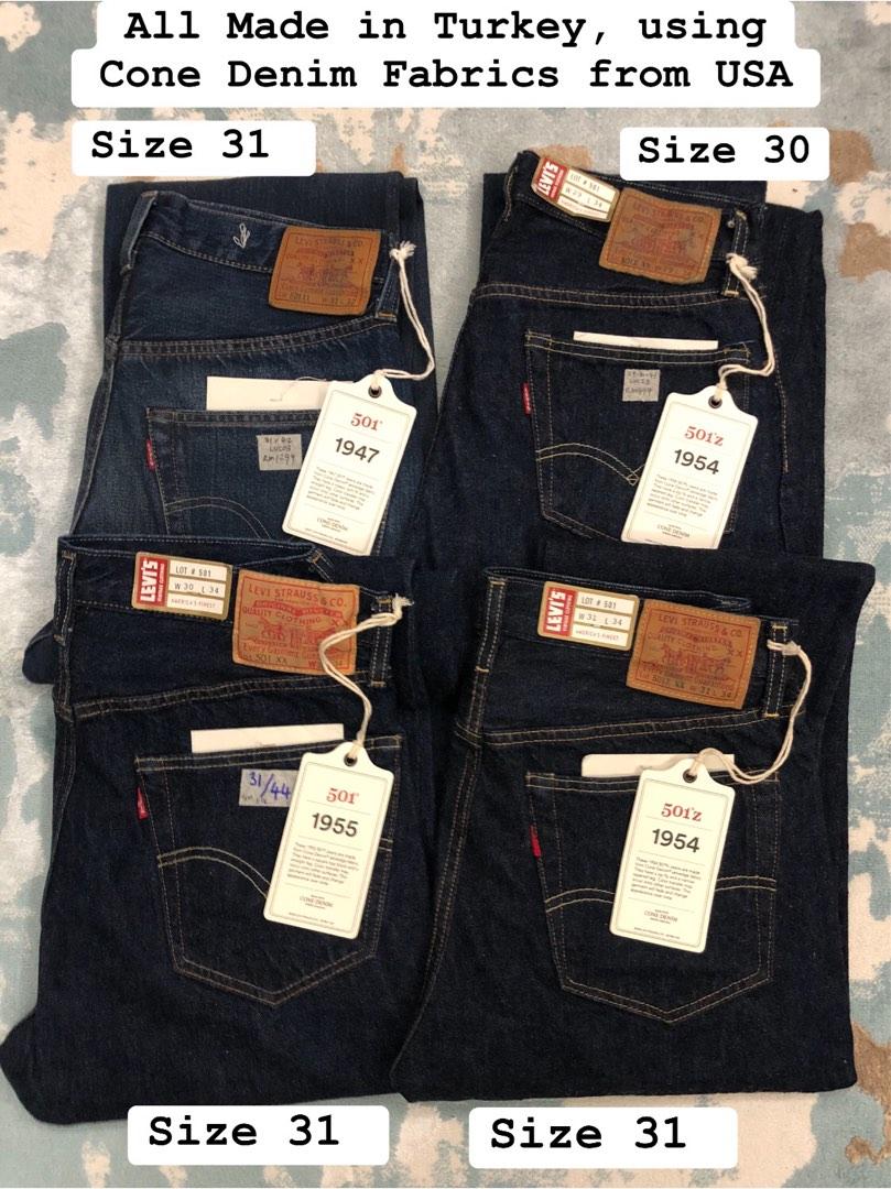 Levis Vintage Clothing (LVC) Model 1947, 1954 & 1955 Big E Selvedge ...