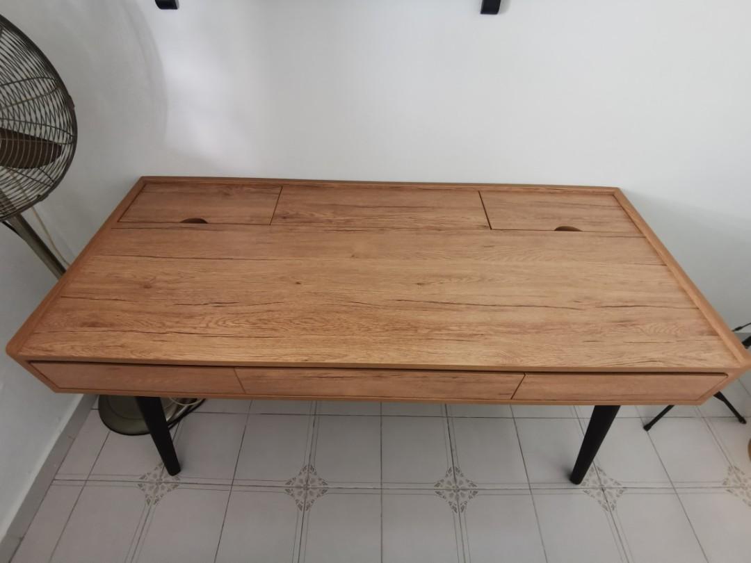 Loft modern industrial study table / office desk, Furniture & Home ...