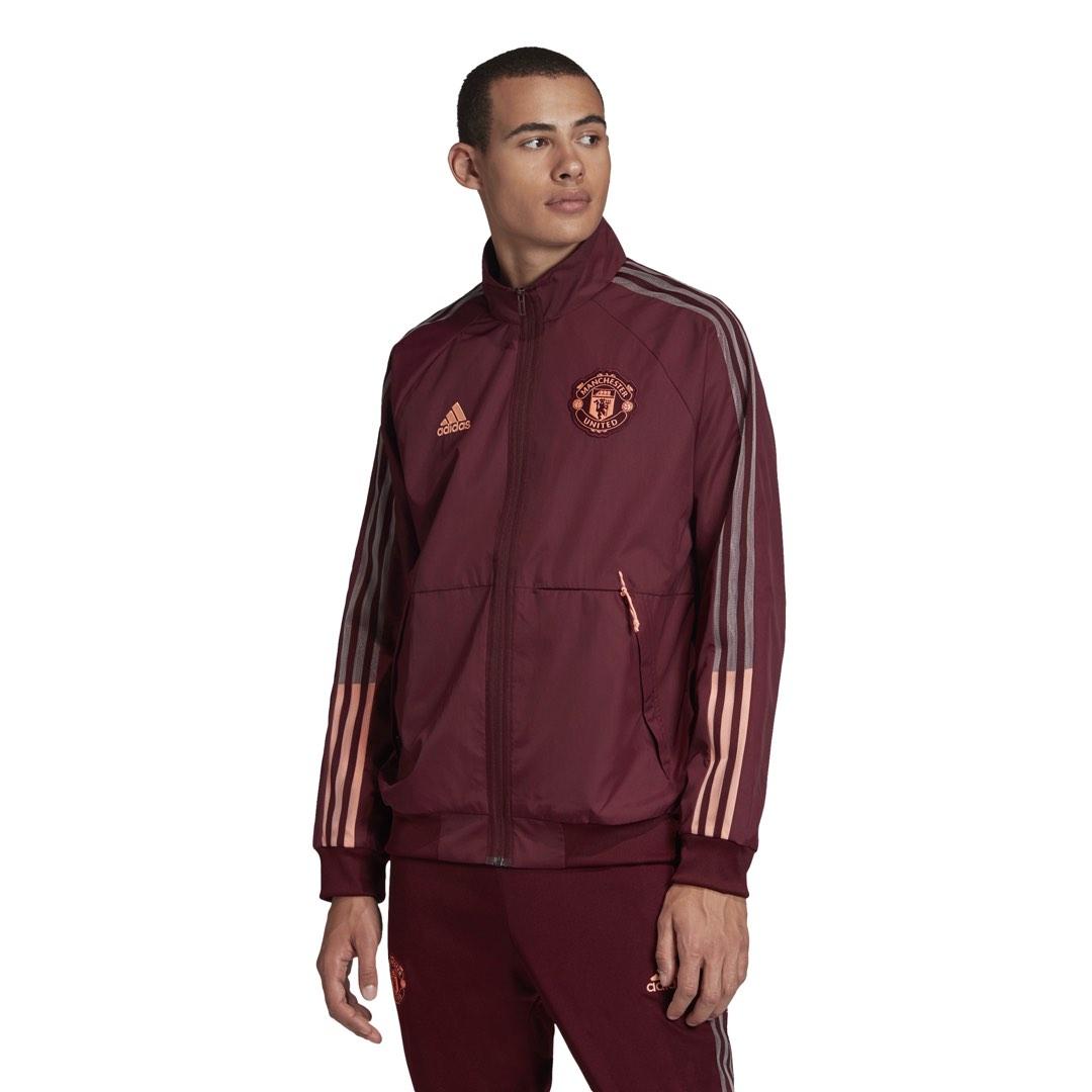 Manchester United Adidas Anthem Jacket Maroon, Men's Fashion, Coats ...