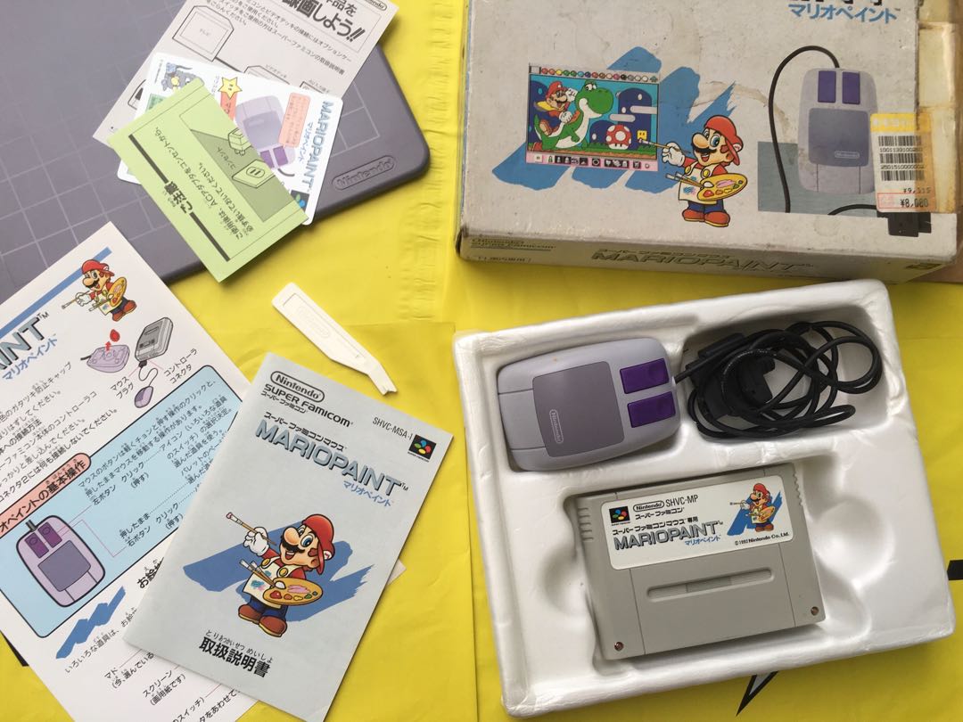 Mario Paint Super Famicom Complete in Box, Video Gaming, Video Games ...