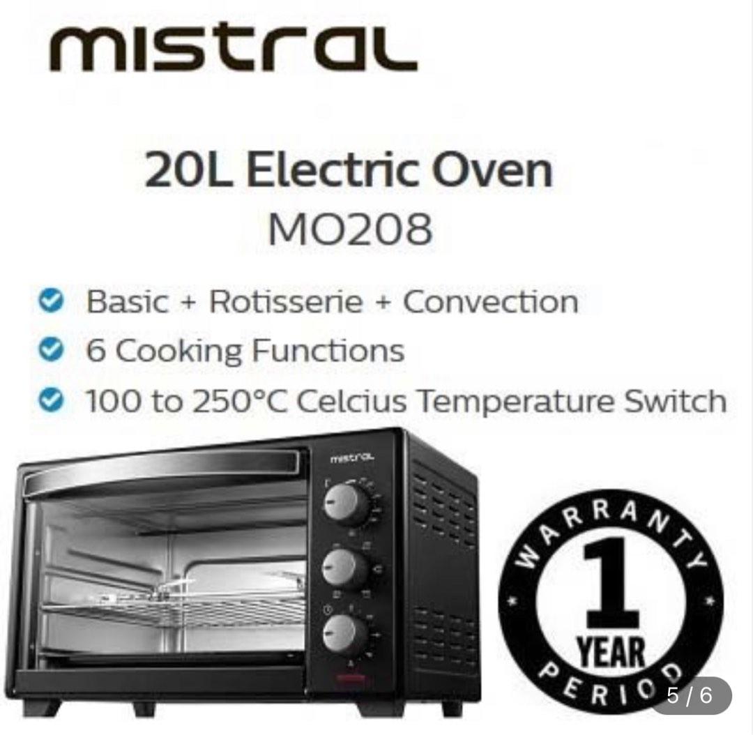 Mistral Electric Oven MO208, TV & Home Appliances, Kitchen Appliances ...