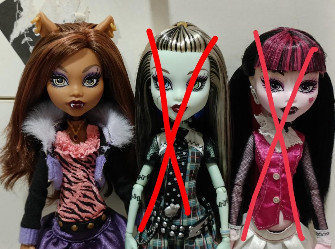 Monster High First Wave Clawdeen, Frankie, Draculaura Dolls!, Hobbies ...