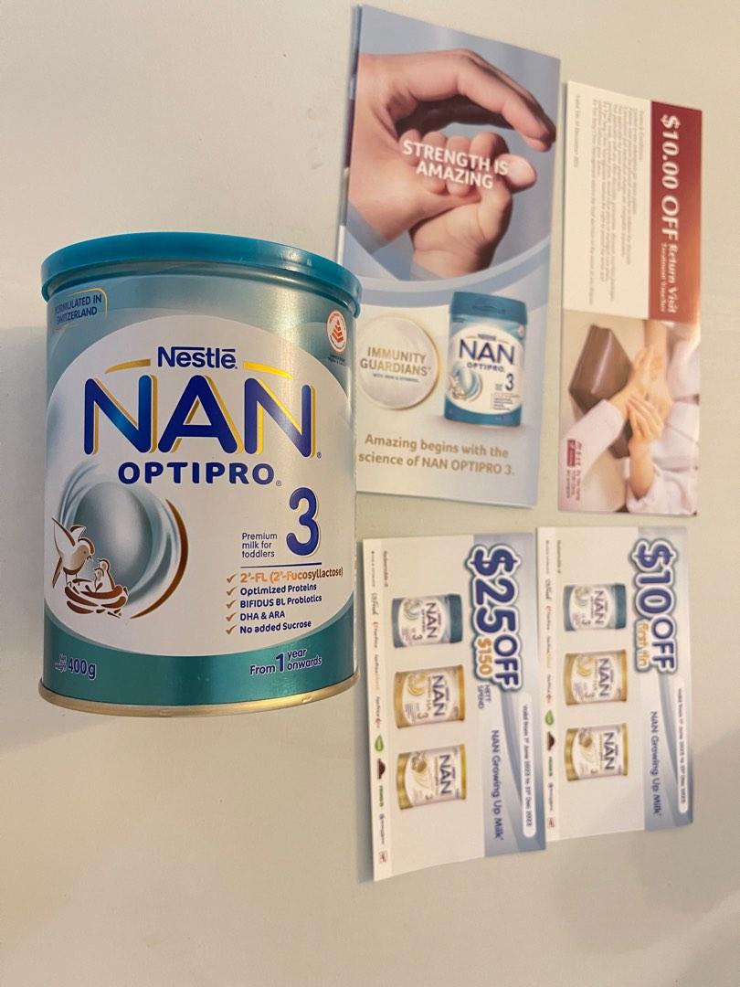 NAN OPTIPRO 3 Fomula Milk Powder (400g), Babies & Kids, Nursing & Feeding, Breastfeeding ...