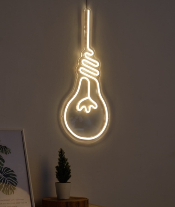 [NEW] Neon LED Wall Light (Lightbulb Design), Furniture & Home Living ...