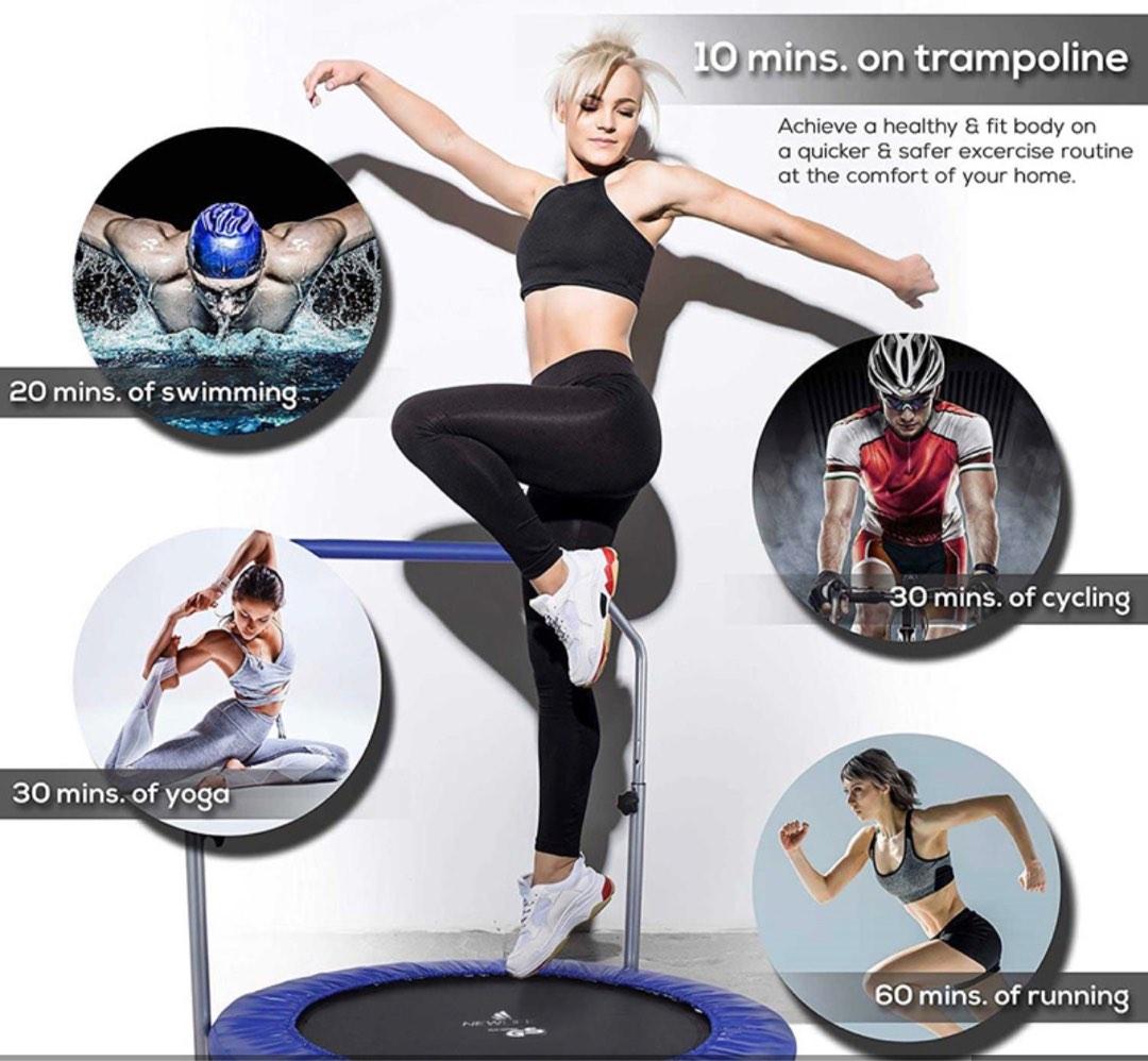 NEWLIFE Rebounder - Fitness Jump Exercise Trampoline, Sports Equipment ...