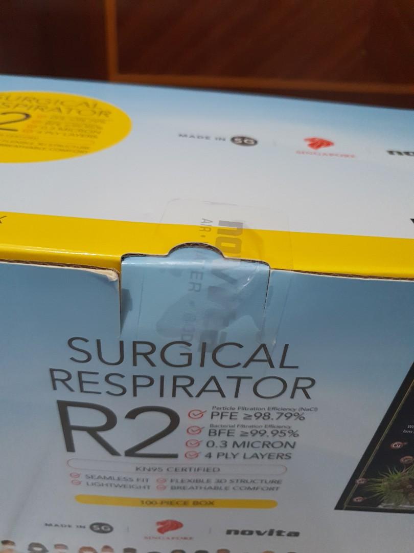 Novita Surgical Respirator R2, Health & Nutrition, Medical Supplies ...