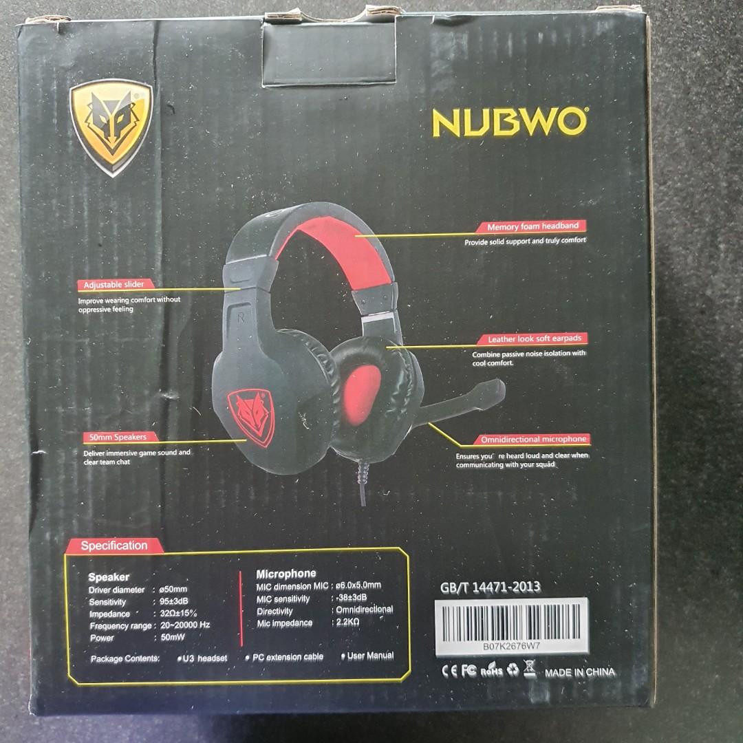NUBWO Gaming Headset U3, Audio, Headphones & Headsets on Carousell
