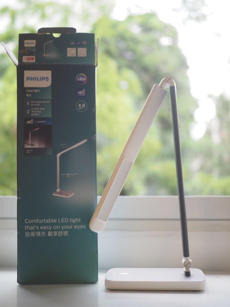 Philips Edge Led Desk Lamp, White, Furniture & Home Living, Lighting ...