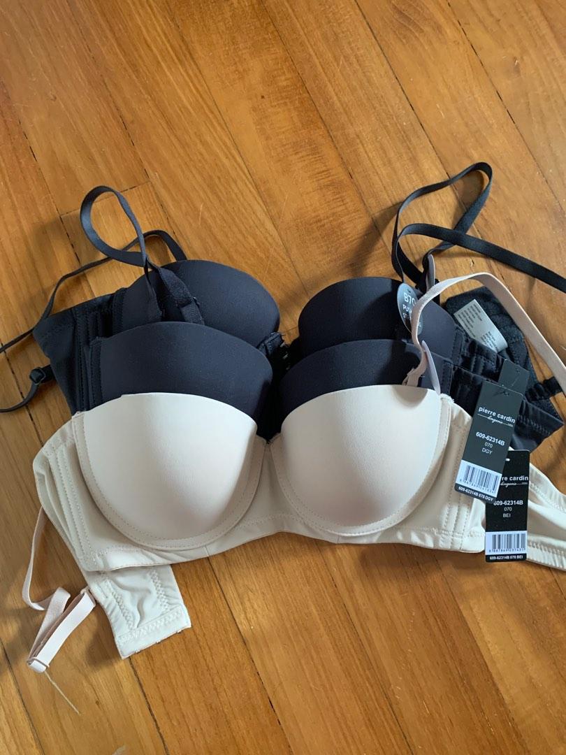3 sets 70B Pierre Cardin Bra (Black and Nude), Women's Fashion, New Undergarments & Loungewear ...