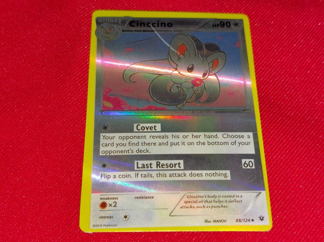 Pokemon Cinccino Collectible Shiny HologramTrading Card Anime Toy Games ...