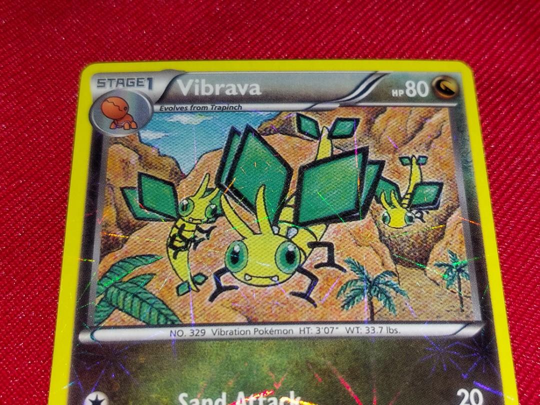 Pokemon Vibrava Collectible Shiny HologramTrading Card Anime Toy Games ...