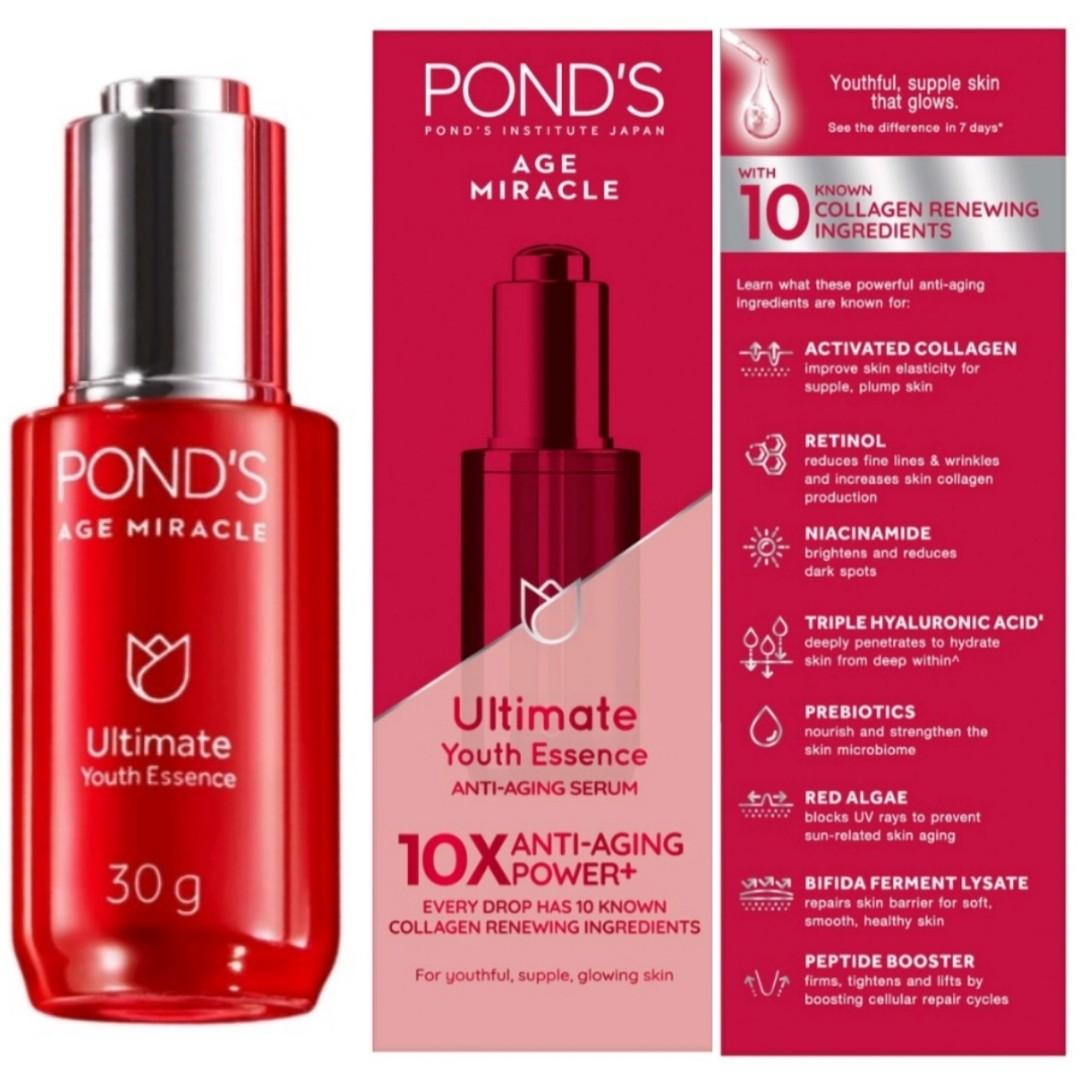 Pond's Age Miracle Ultimate Youth Essence Anti Aging Face & Neck Serum ...