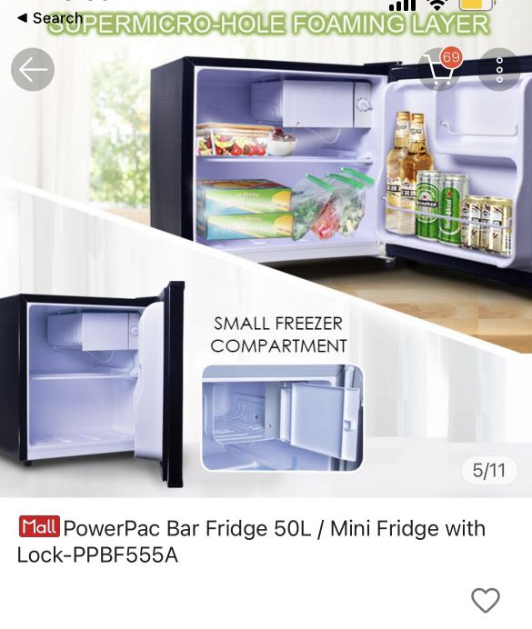 Powerpac mini bar fridge brand new., TV & Home Appliances, Kitchen ...
