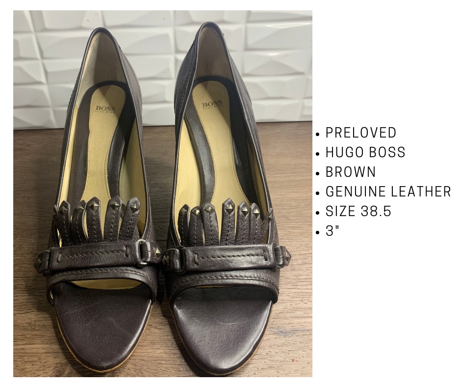 Hugo Boss Brown Stiletto, Women's Fashion, Footwear, Heels on Carousell