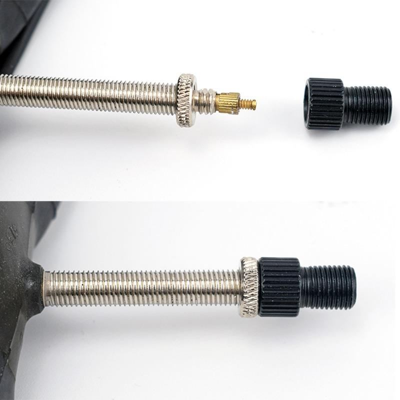 2pcs Presta to Schrader Valve Adapters Pump Connector for bicycles ...