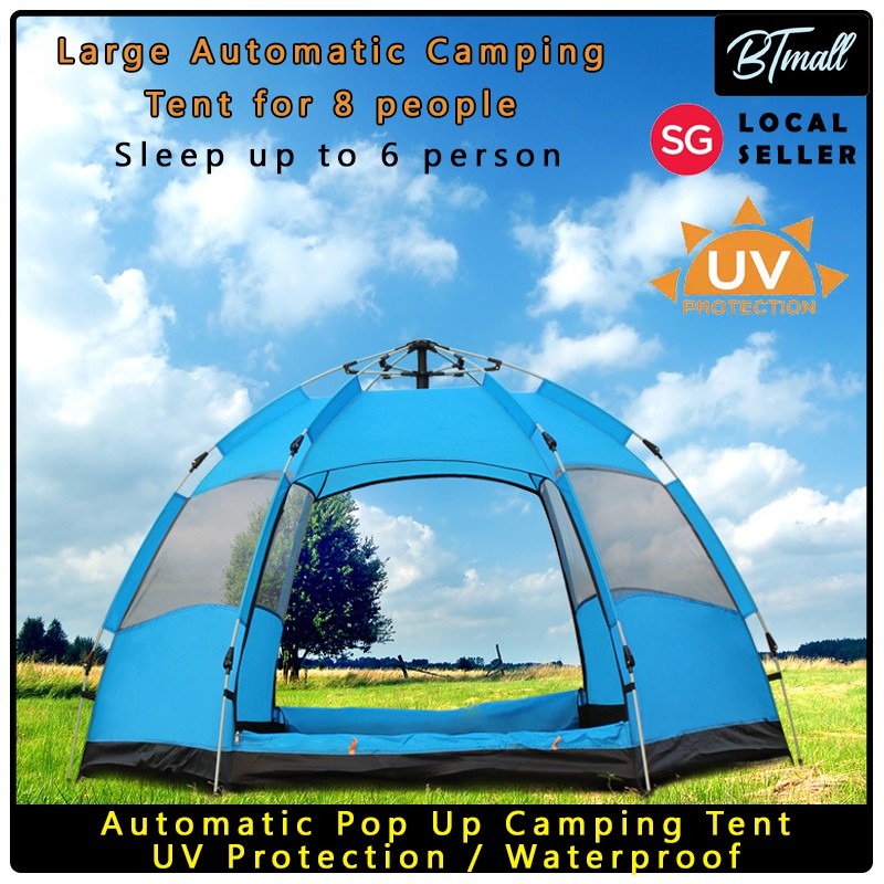 Quick Automatic Opening Big Beach tent Tents 8 Person Automatic Camping ...