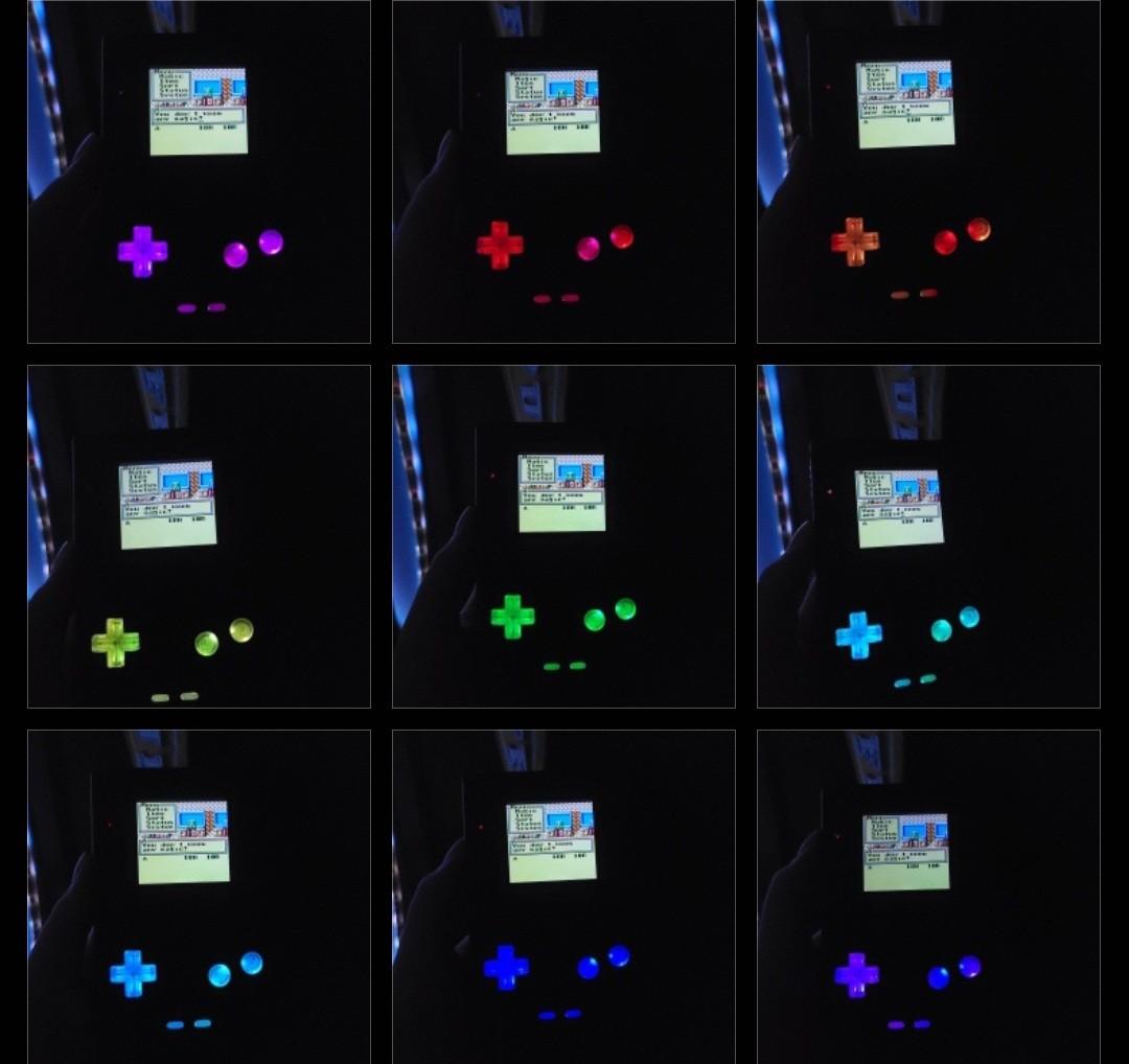 RGB LED Modded Gameboy Color Nintendo GBC Game Boy Backlit Screen ...