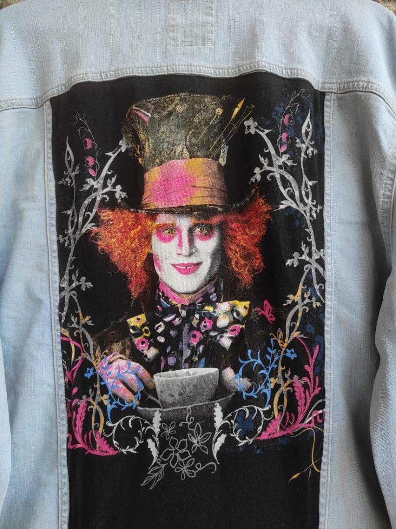 river island mad hatter alice in Wonderland costum trucker jacket ...