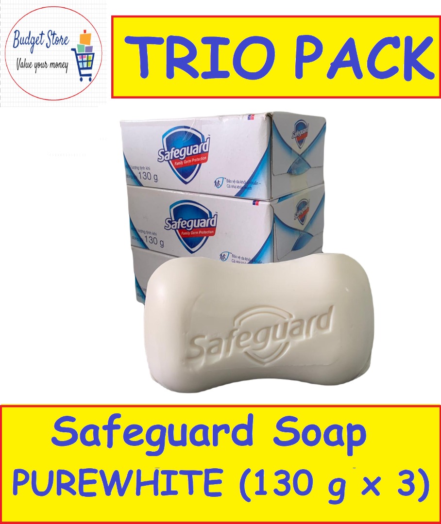 Safeguard Bar Soap PUREWHITE - (130 grams x 3) TRIO PACK, Beauty ...