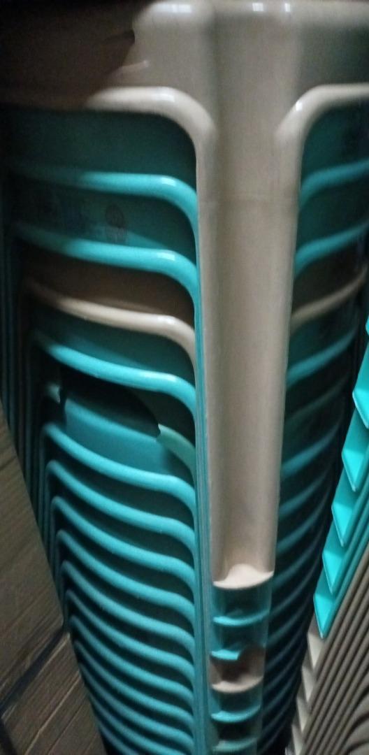 SANYO Monobloc Stools Green - 6 pcs DELIVERED, Furniture & Home Living ...