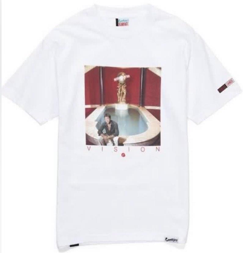 Scarface x Cookies Vision White T-Shirt Vintage, Men's Fashion, Tops ...