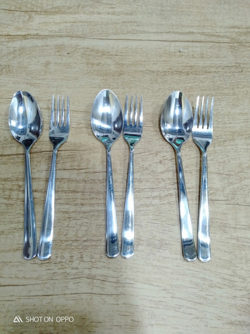 Sendok Garpu Makan size Besar Merk Krischef, Kitchen & Appliances di ...