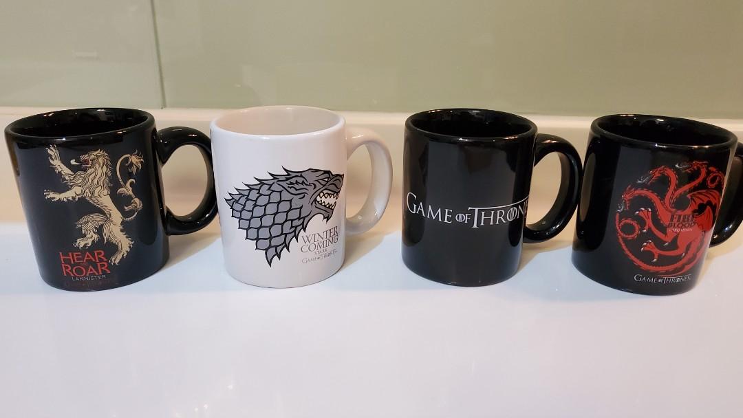 SET OF 4: HBO original Game of Thrones - Espresso Coffee Cups Mugs ...