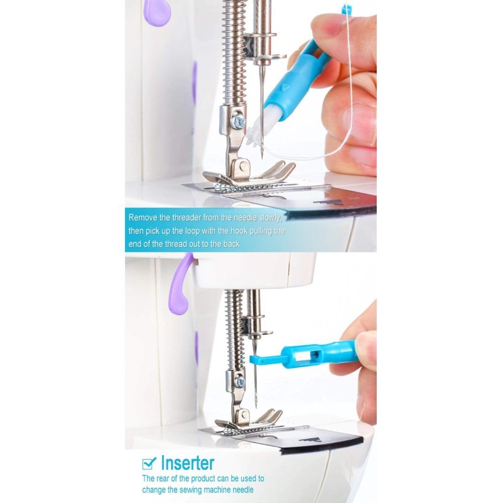 Sewing Machine Needle Threader Stitch Insertion Tool Automatic Threader ...