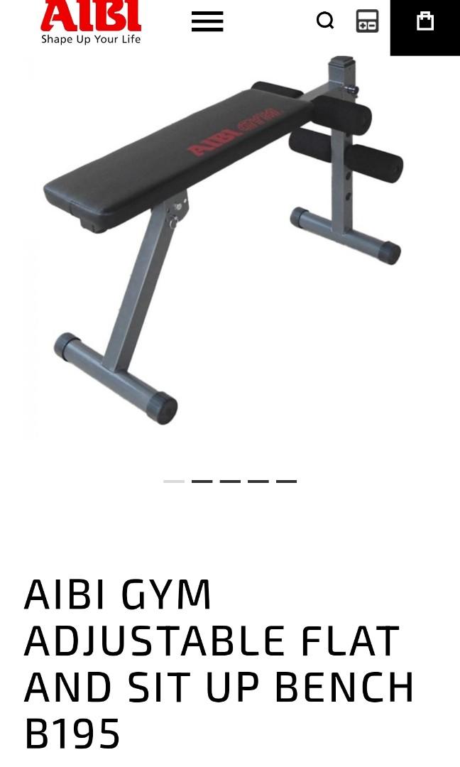 Sit up bench AIBI B195, Sports Equipment, Exercise & Fitness, Toning ...